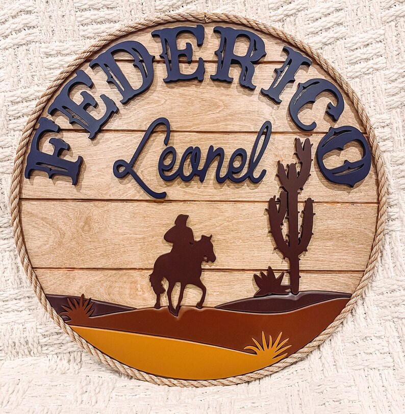 Western Cowboy Sign Custom Name Sign Cowboy Sign Western - Etsy