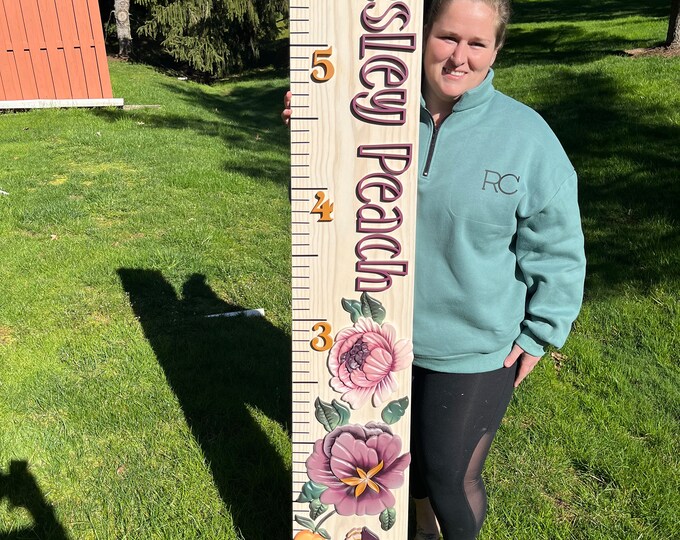 Floral Growth Chart |custom Growth Chart |flower Growth Chart ...