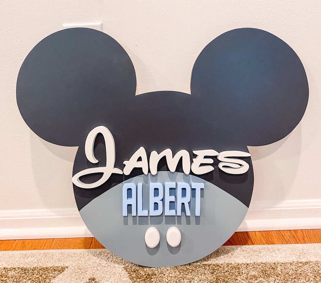 Mickey Name Sign | Disney Nursery Sign| Mickey Mouse Sign | Disney Name ...