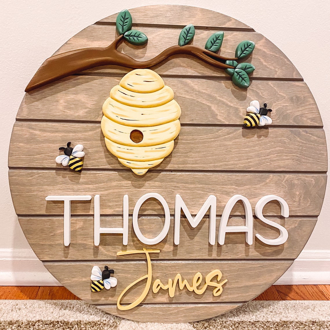 Winnie the Pooh Circle Sign winnie the Pooh Nursery Honey - Etsy