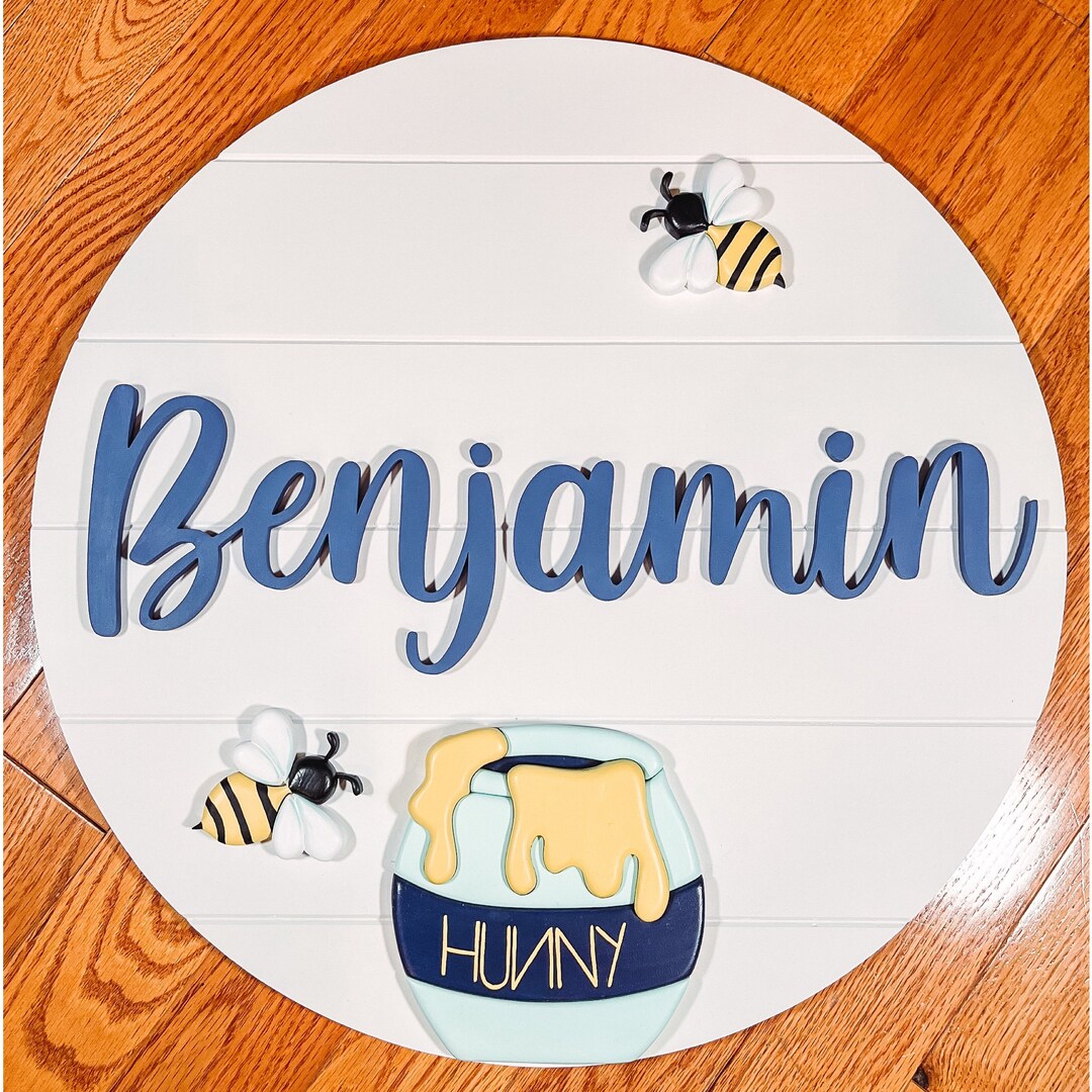 Winnie the Pooh Sign | Custom Name Sign | Honey Pot Sign | Hundred Acre ...