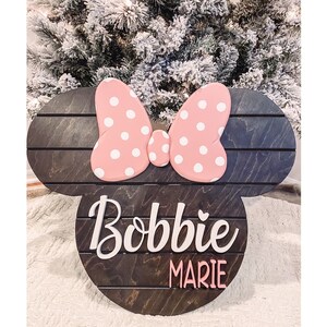 Minnie Name Sign | Disney Nursery Sign| - Etsy