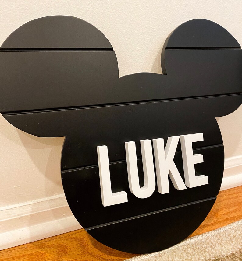 Mickey Mouse Sign Mickey Name Sign Custom Mickey Sign - Etsy
