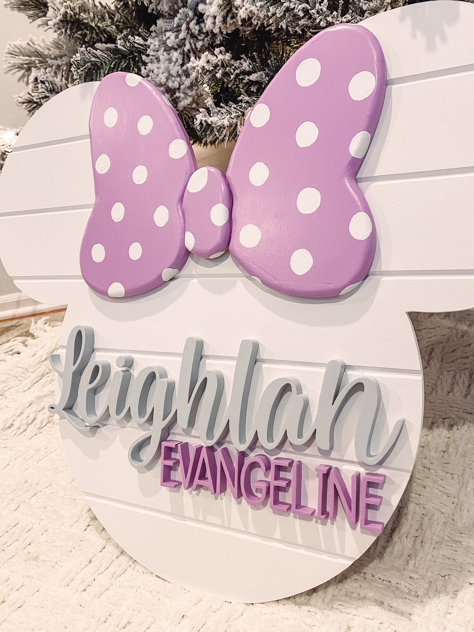 Minnie Name Sign Disney Nursery Sign | Etsy