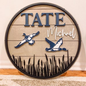 Duck Hunting Nursery Name Sign Duck Name Sign Custom Duck - Etsy