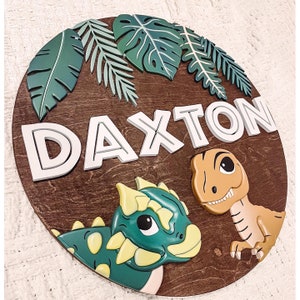 Dinosaur Name Sign | Dinosaur Nursery Sign| Dinosaur Nursery | Dinosaur ...