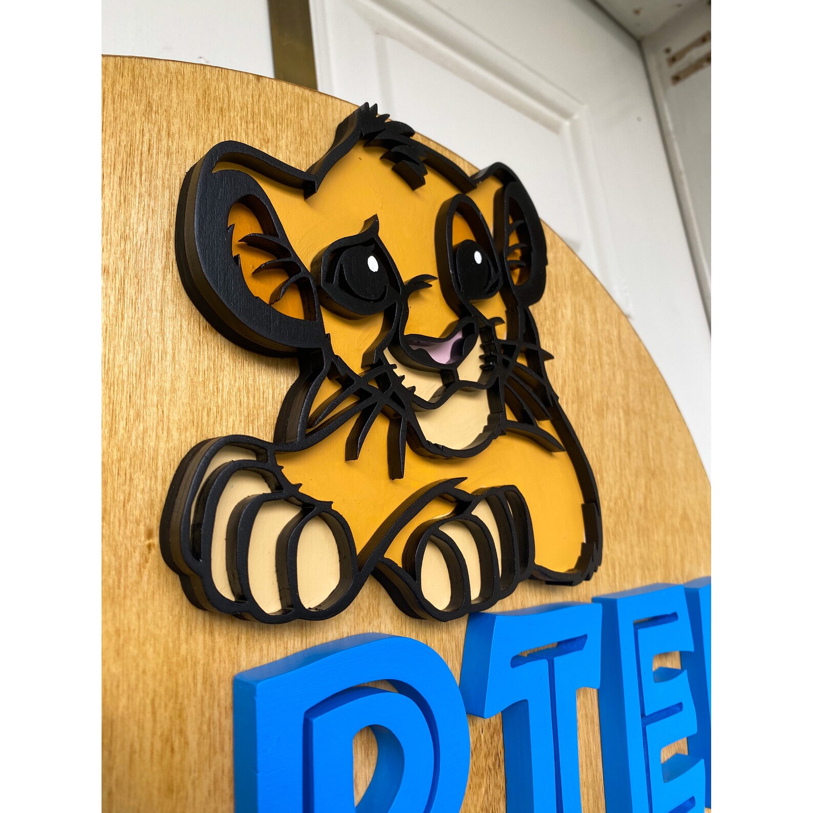 Lion King Wood Name Sign Custom Simba Nursery Name Sign | Etsy