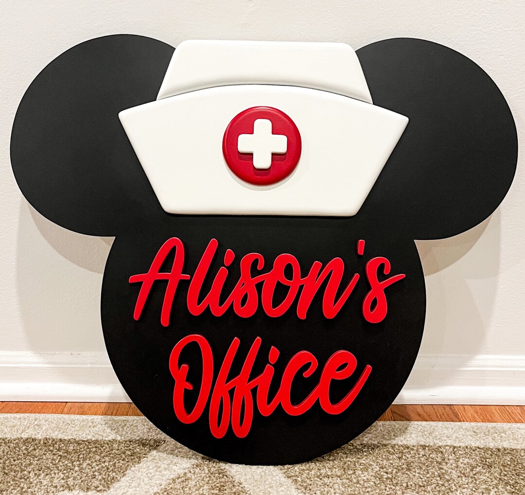 Minnie Name Sign | Disney Nursery Sign| Disney Nurse Sign | Minnie ...