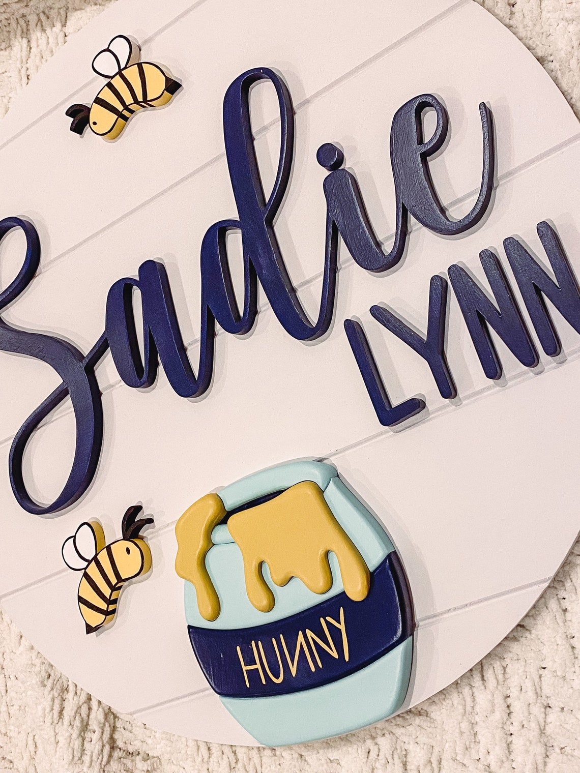 Winnie the Pooh Sign Custom Name Sign Honey Pot Sign | Etsy