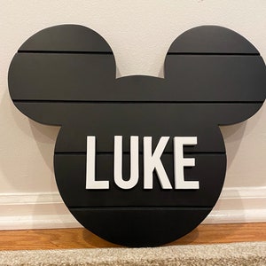 Mickey Mouse Sign | Mickey Name Sign| Custom Mickey Sign | Disney ...
