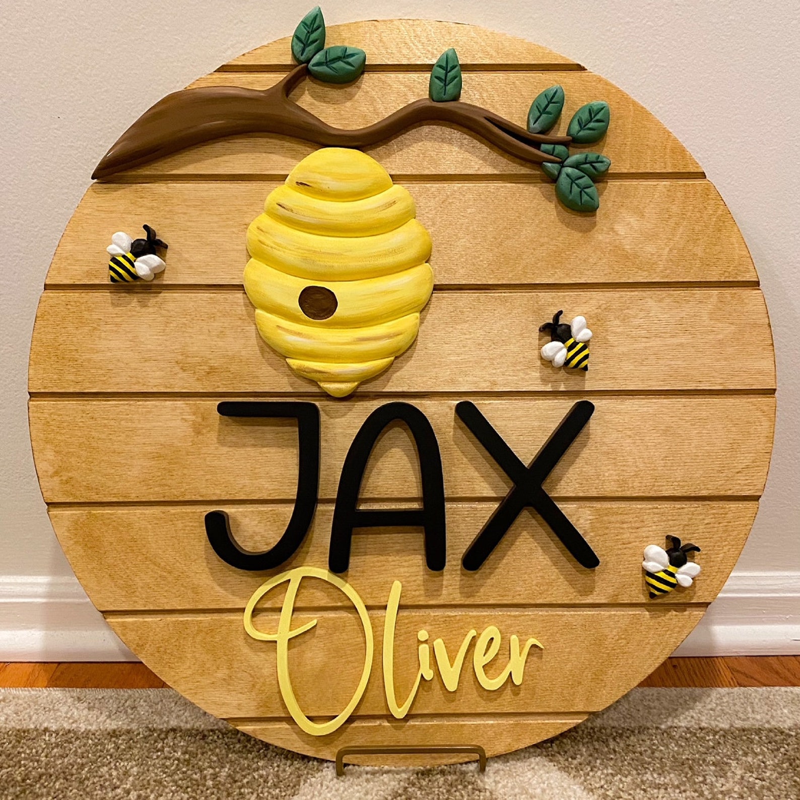 Winnie the Pooh Circle Sign winnie the Pooh Nursery Honey - Etsy
