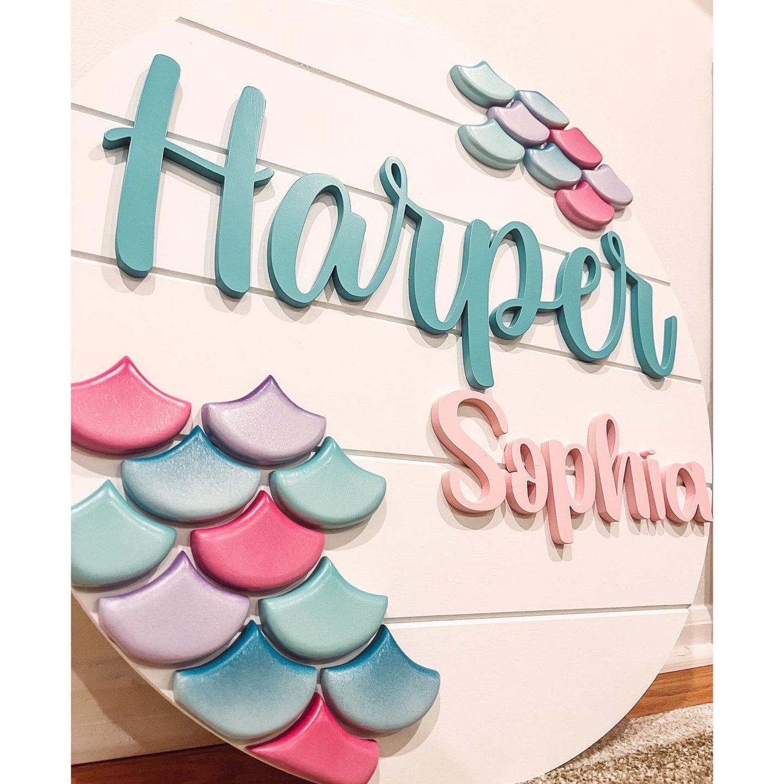 Mermaid Name Sign Mermaid Scales Name Sign Mermaid Decor - Etsy