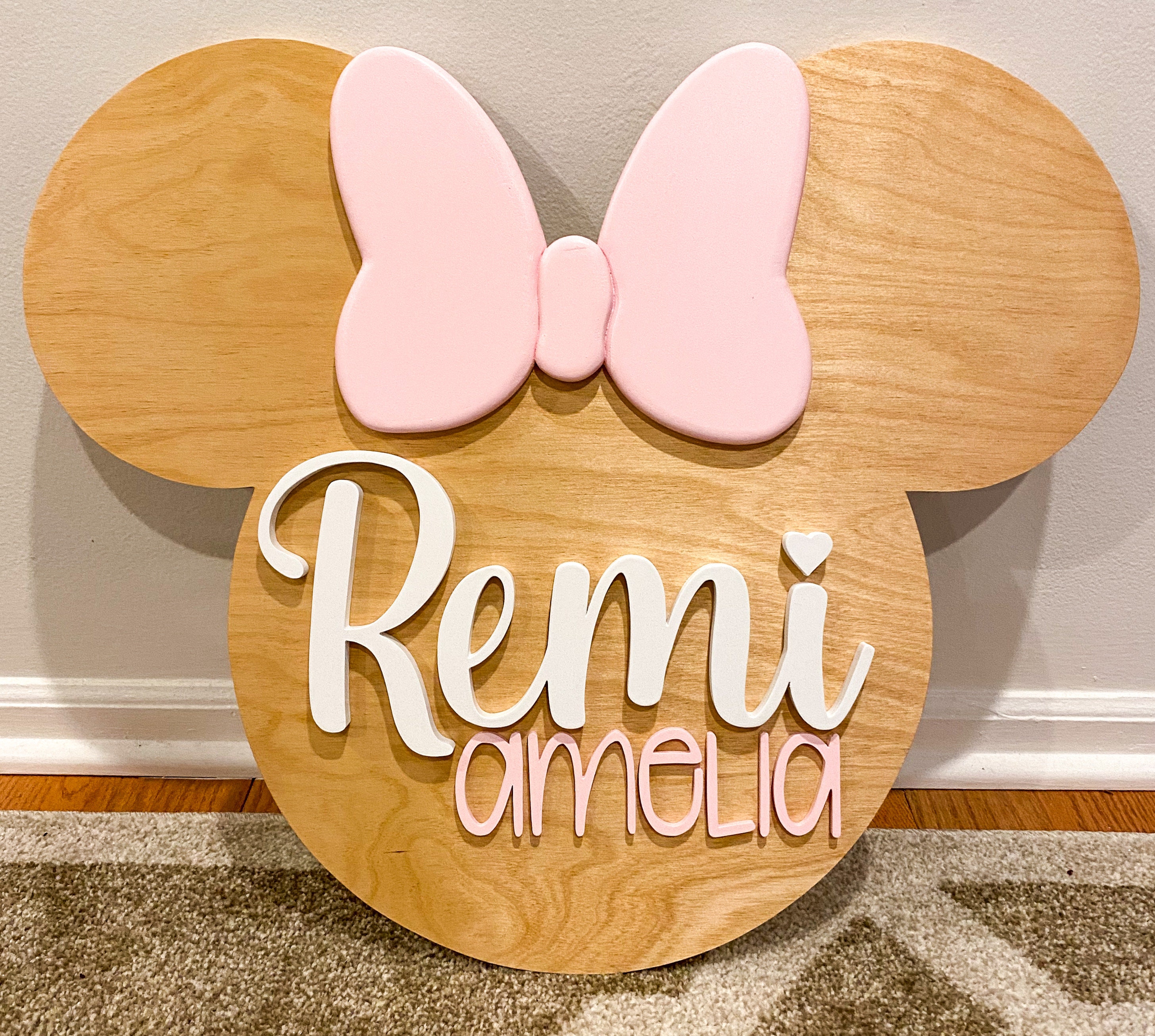 Minnie Name Sign Disney Nursery Sign | Etsy