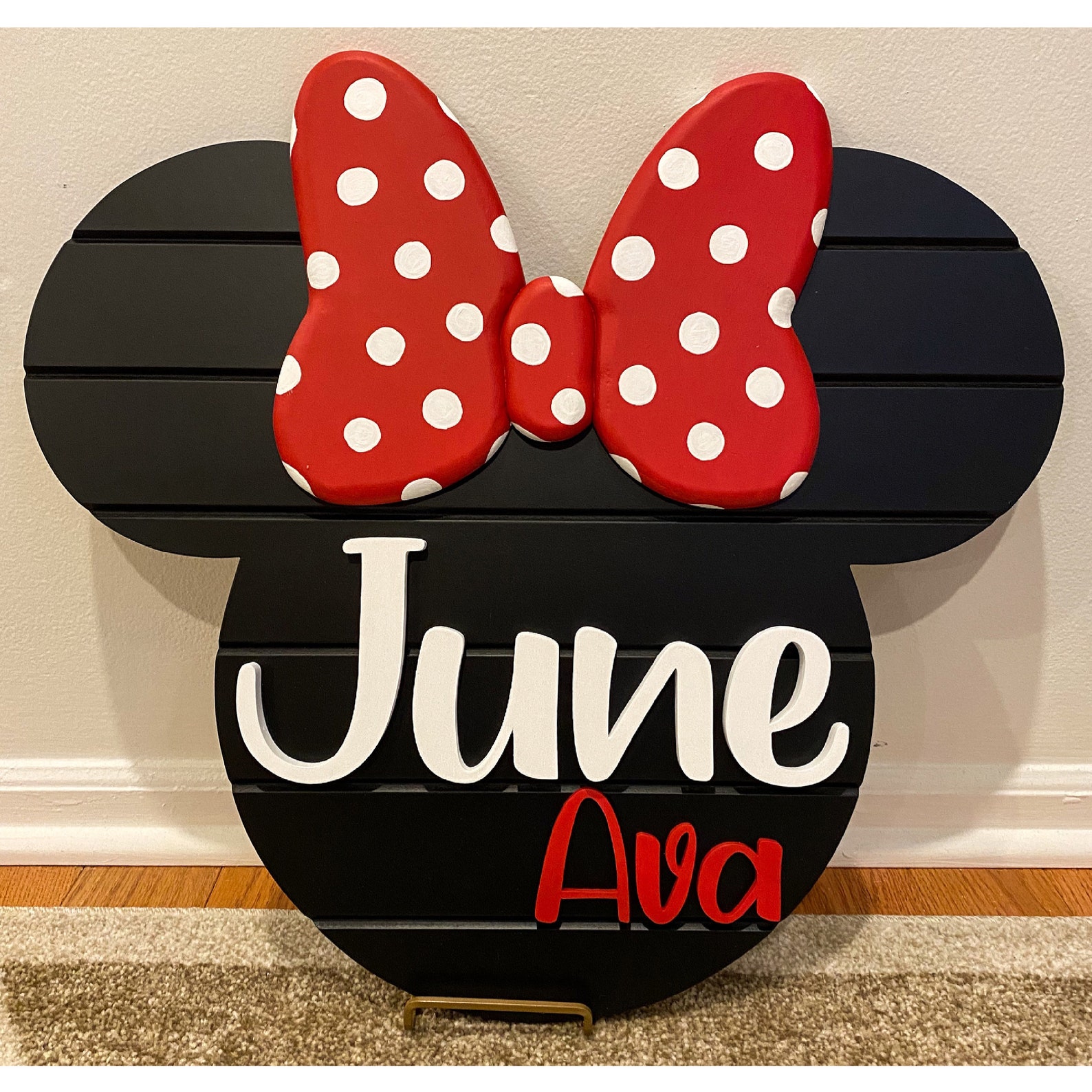 Minnie Name Sign Disney Nursery Sign | Etsy