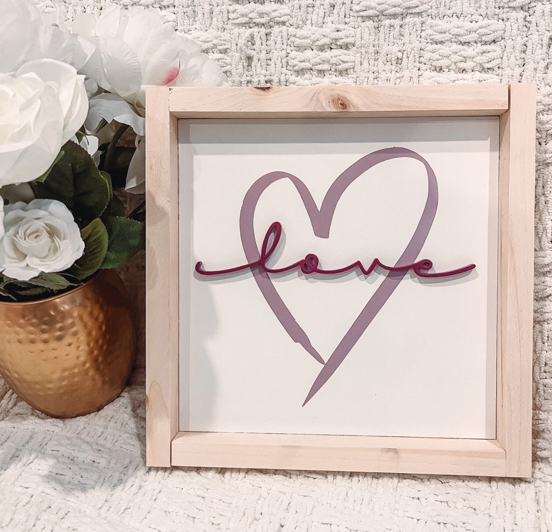 Valentine's Day Sign | Love Sign | Vday Decor | Valentines Day Decor ...