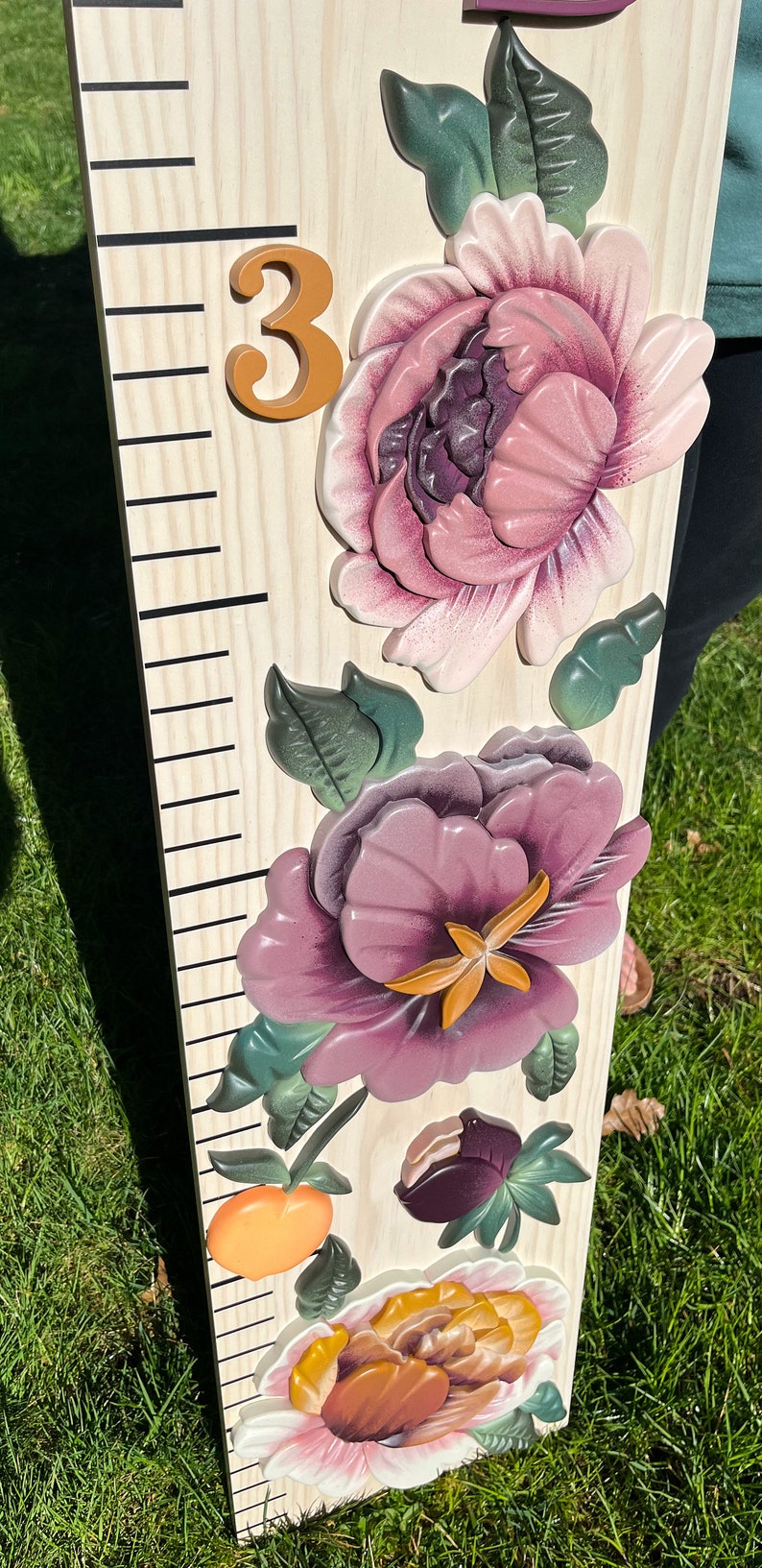 Floral Growth Chart custom Growth Chart flower Growth Chart Measuring ...