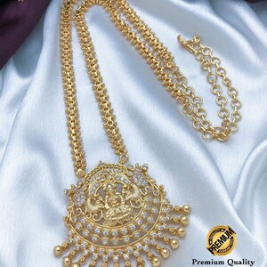 Gold Pathakkam, Aaram With Big Pendant, Chain With Pendant - Etsy