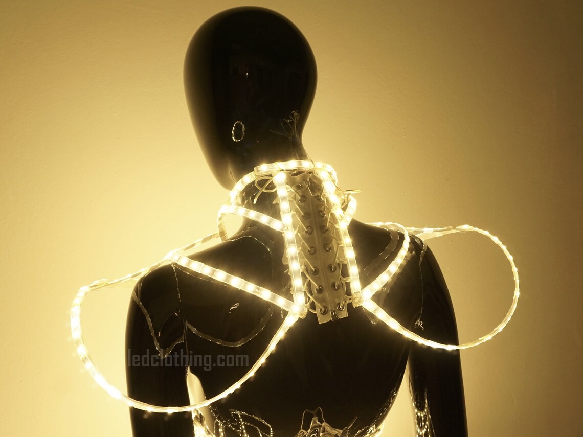 Burning Man Shoulder Pieces With LED Lights Rave Outfits LED - Etsy