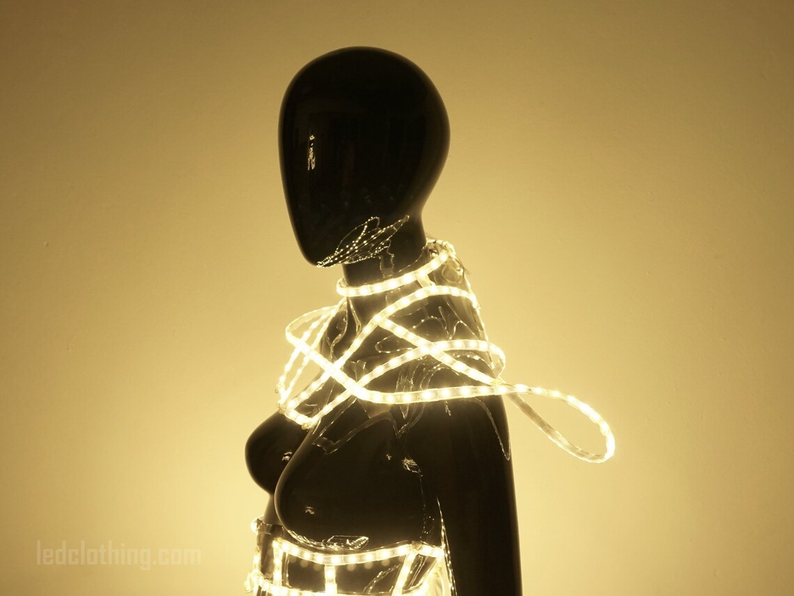 Burning Man Shoulder Pieces With LED Lights Rave Outfits LED | Etsy