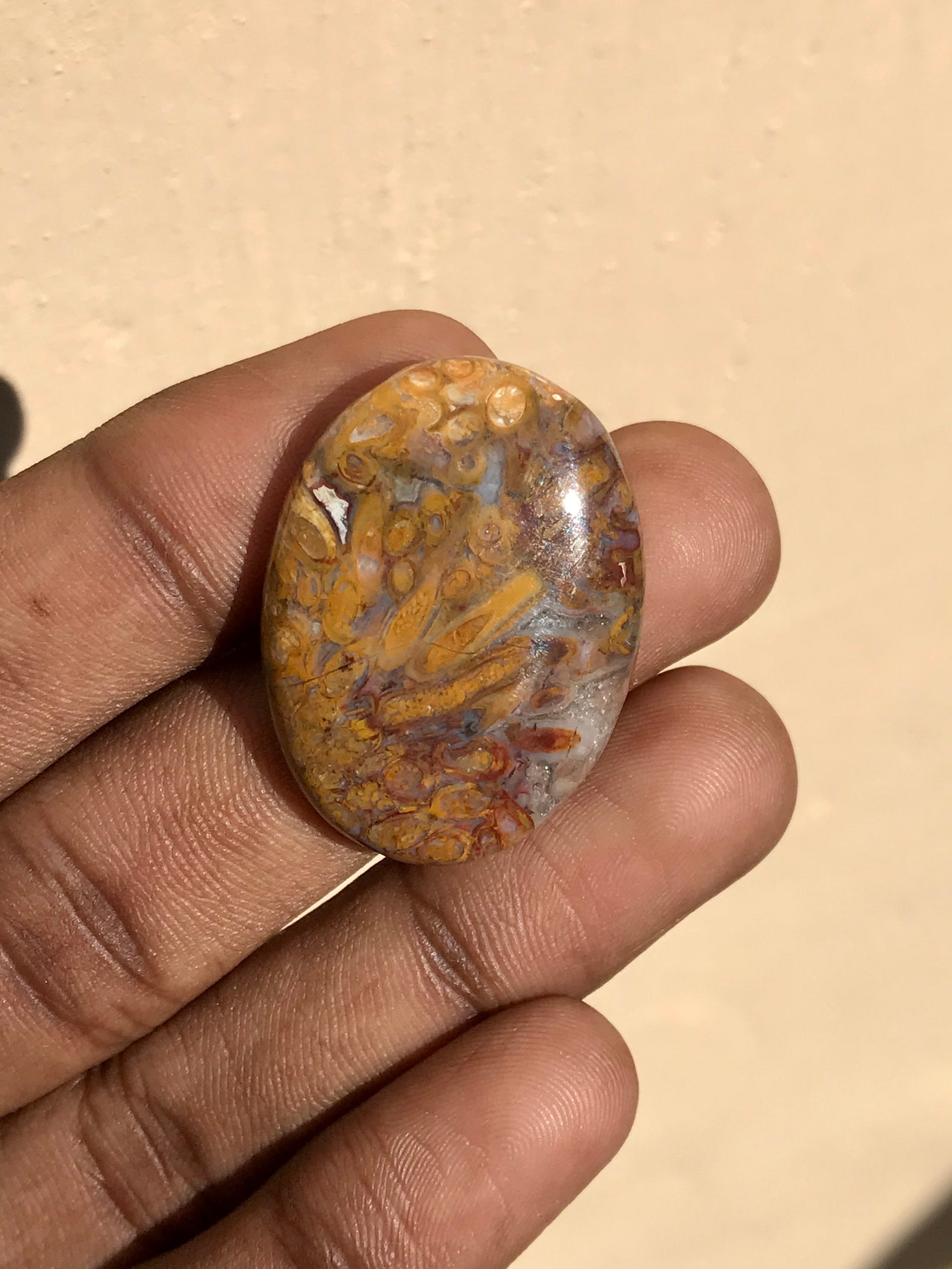Best Quality Natural Yellow Moss Agate Cabochon, Natural Yellow Moss ...