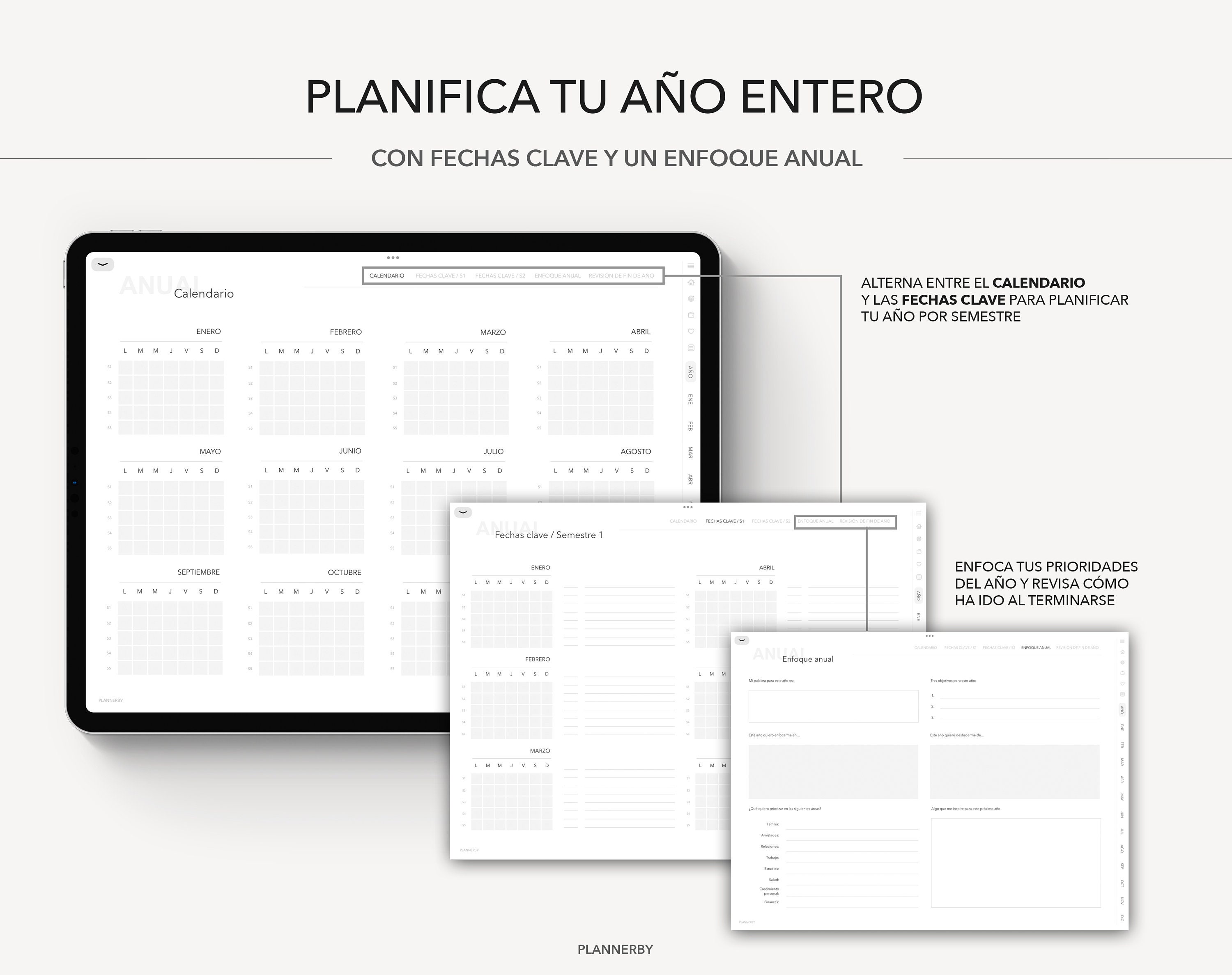 Agenda Digital Sin Fechas En Español, Planificador Digital Eterno ...