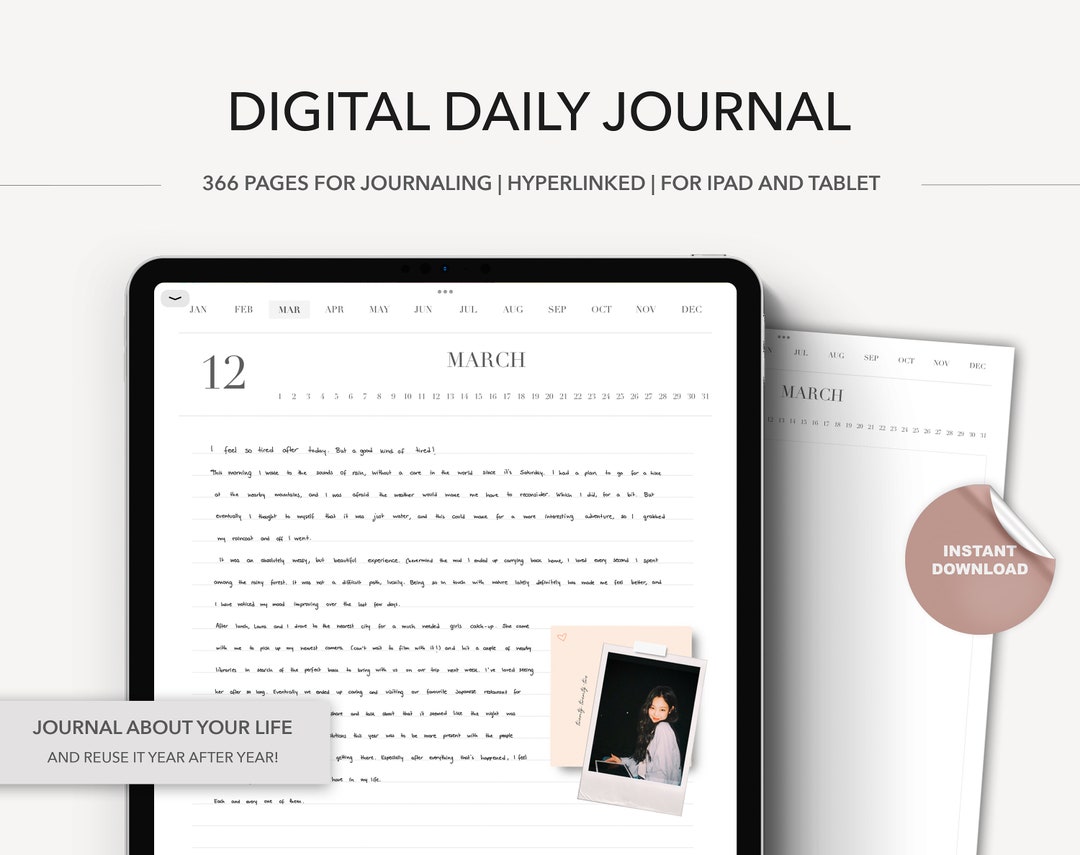 Digital Daily Journal, Digital Journaling, Digital Diary, Goodnotes ...