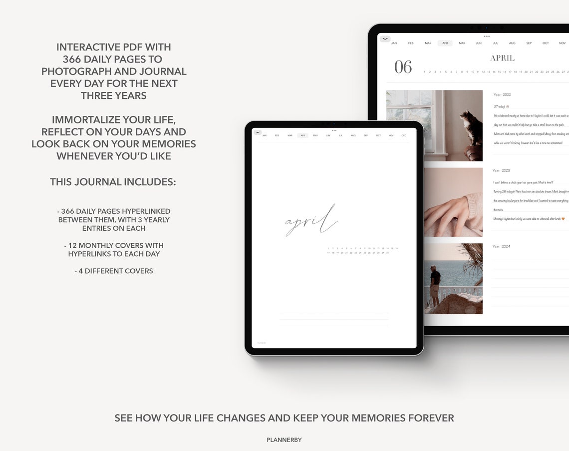 3 Year Photo Journal Digital Photo Album One Memory A Day - Etsy