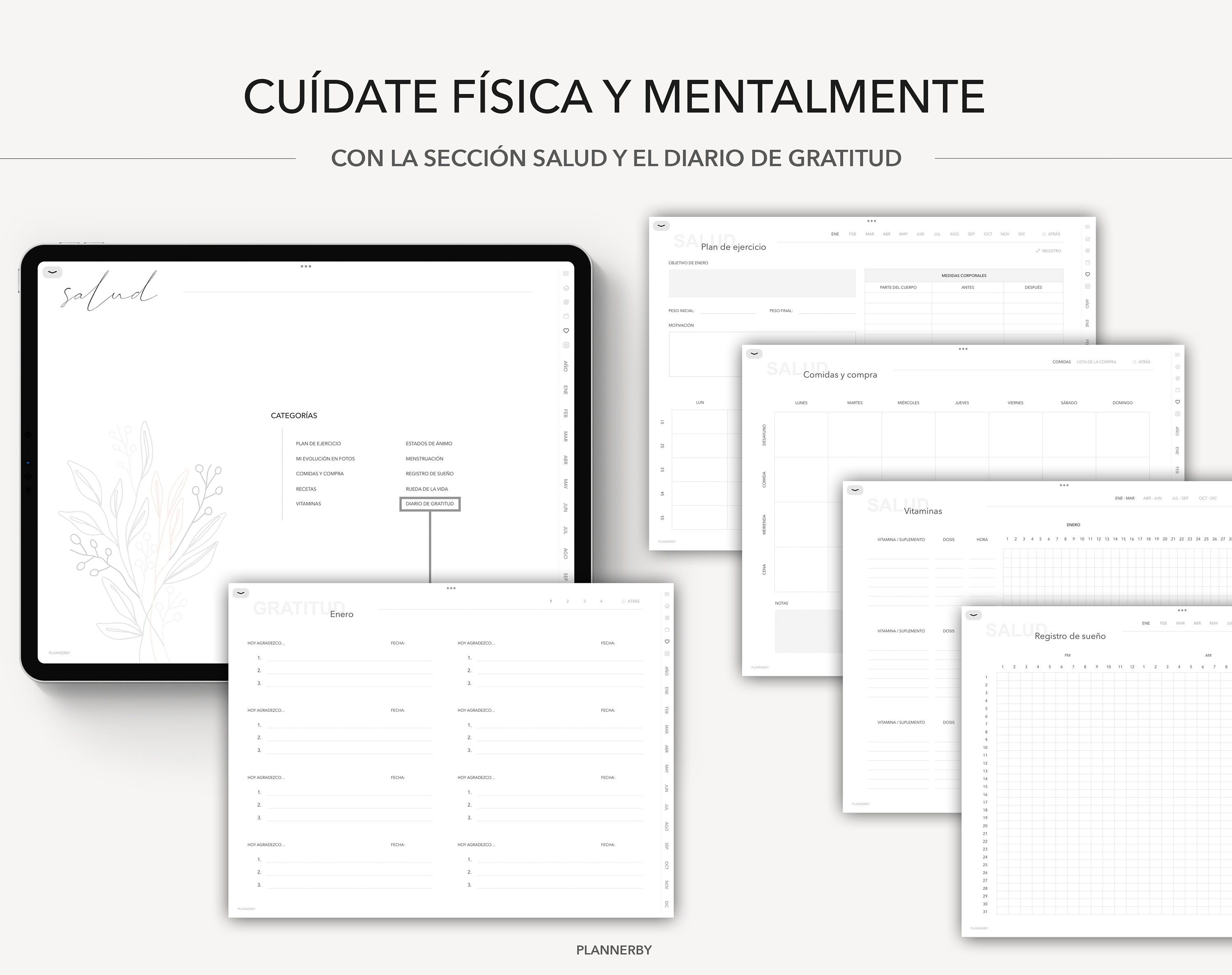 Agenda Digital Sin Fechas En Español, Planificador Digital Eterno ...