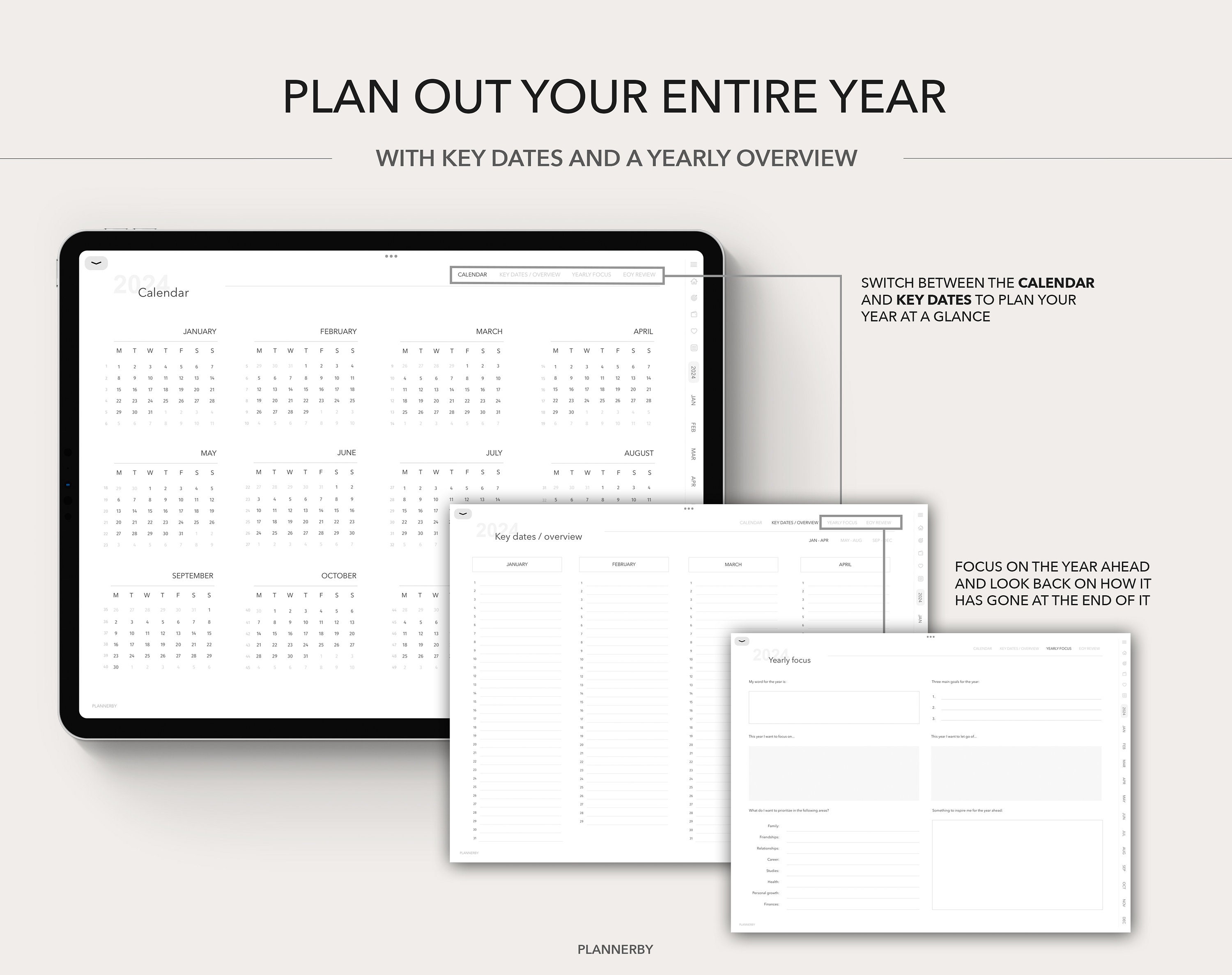 2024 Digital Planner, Dated Digital Planner, Goodnotes Planner ...