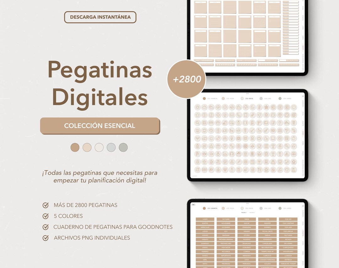 Pack De Pegatinas Digitales | Spanish Digital Planner Stickers ...