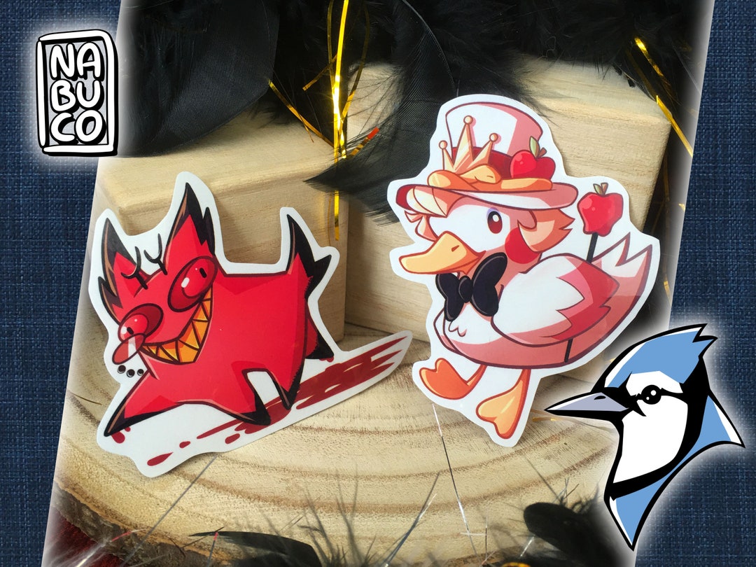 STICKER - Cursed Cat Alastor & Duck Lucifer - Etsy