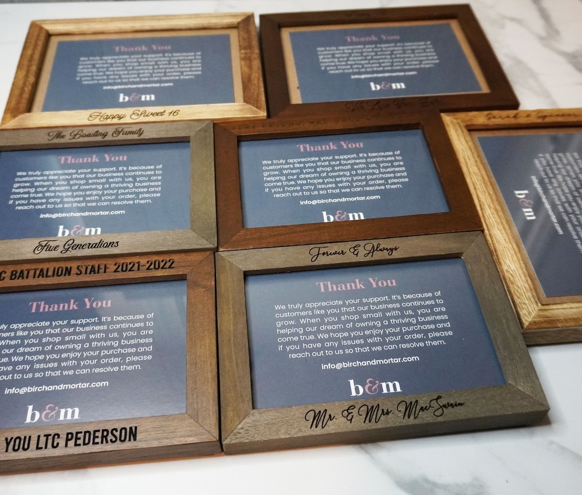 Custom Triple Picture Frame Custom Engraved Frame - Etsy