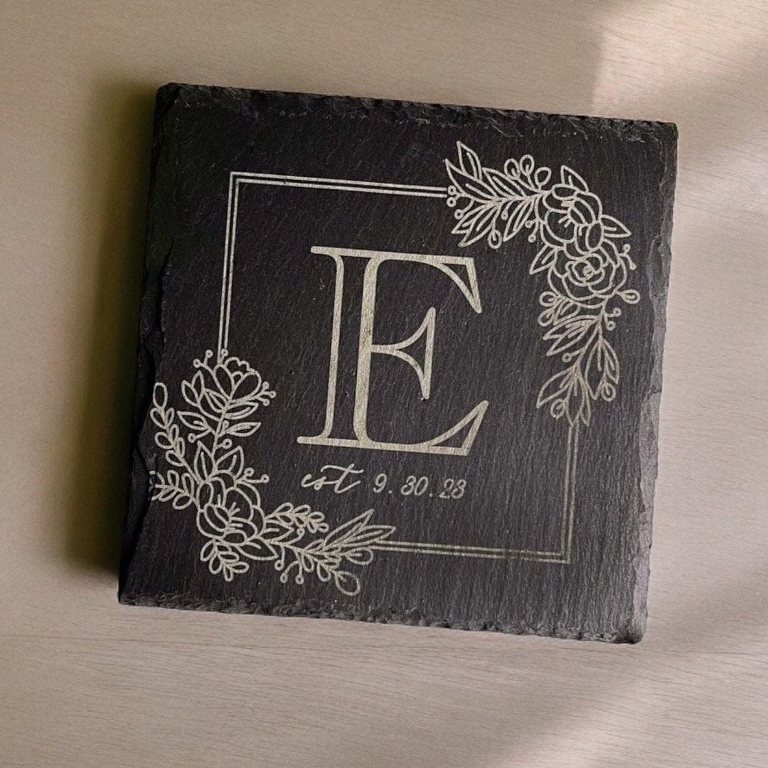 Custom Slate Coasters | Custom Engraved Coasters | Custom Gift ...
