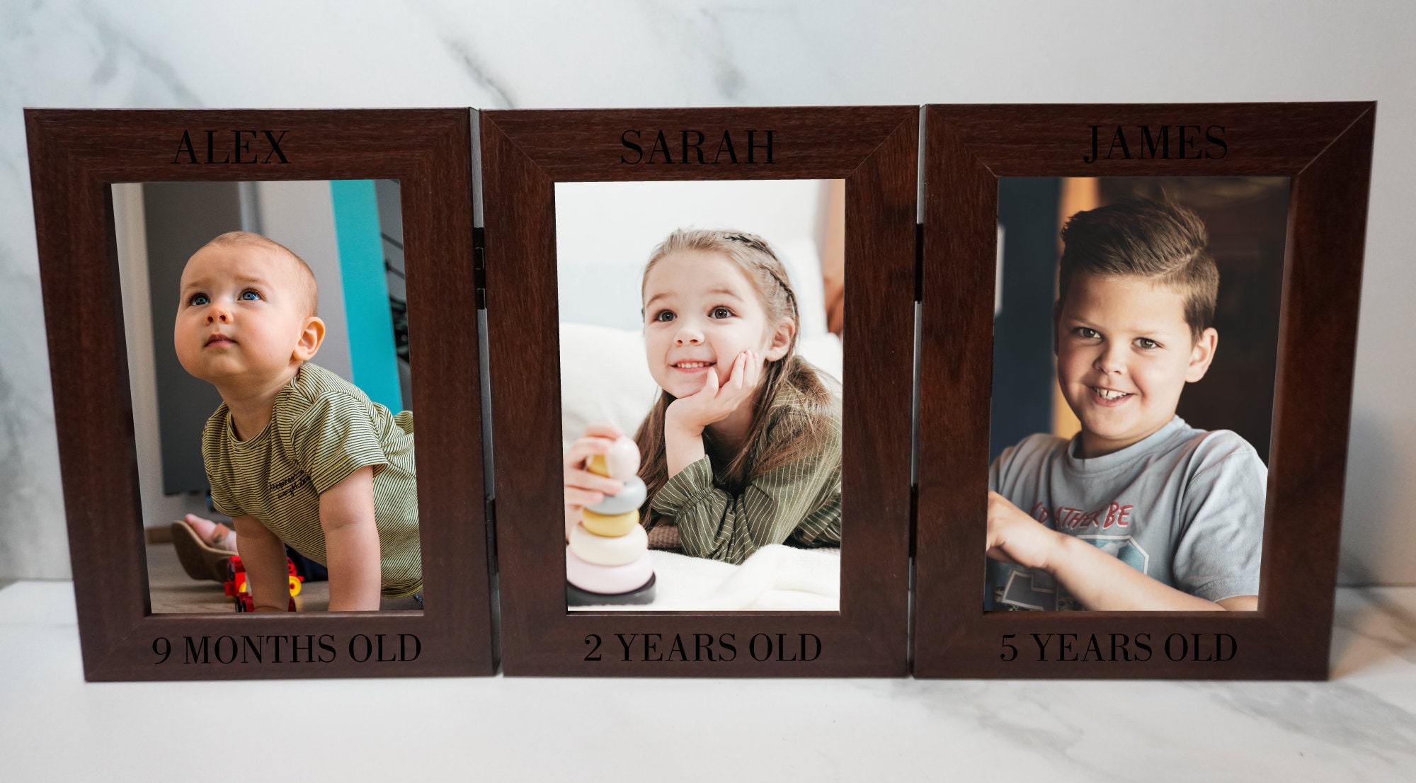 Custom Triple Picture Frame Custom Engraved Frame - Etsy