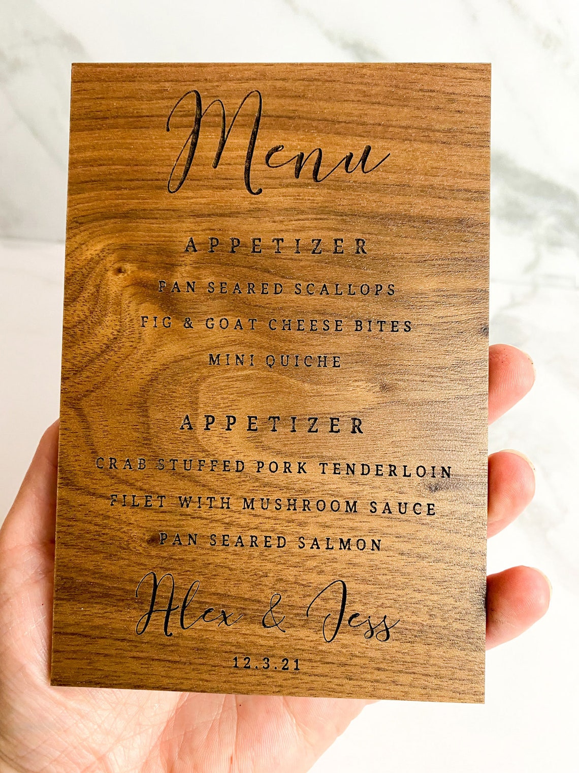 Custom Wooden Menus Custom Wedding Dinner Menu Custom Gift - Etsy