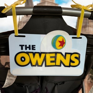 Toy Story Stroller Sign, Custom Stroller Tag, Personalized Stroller ...