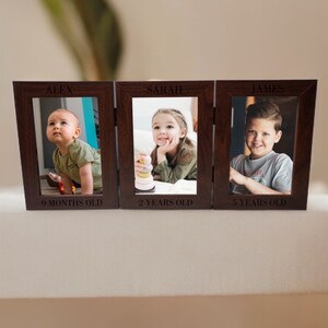 Custom Triple Picture Frame | Custom Engraved Frame | Customized ...