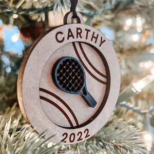 Customized Tennis Ornament | Custom Christmas Ornament | Custom Tennis ...