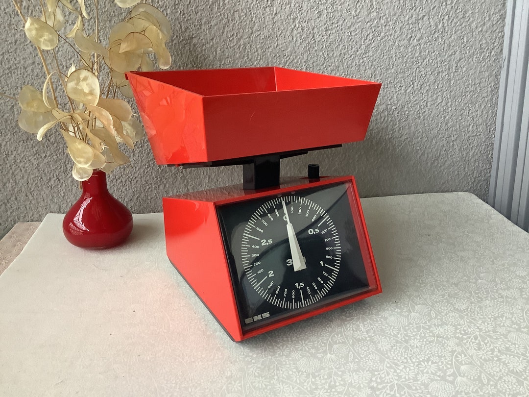 EKS Scale Designed by Bengt EK, Sweden. Red Kitchen Scale 70' - Etsy