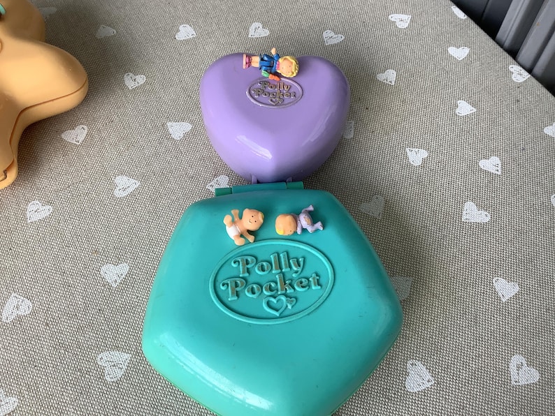 Vintage Polly Pocket Compacts - Original Dolls - Blue Remains With ...