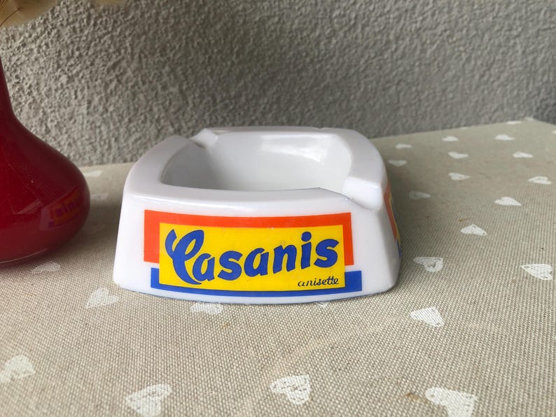 Vintage Casanis Anisette Advertising Ashtray by Opalex, French White ...