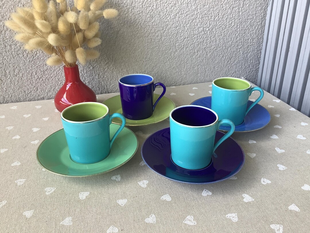 Apilco Coffee Mugs - 80s Memphis Style - Rare Limited Edition - Etsy