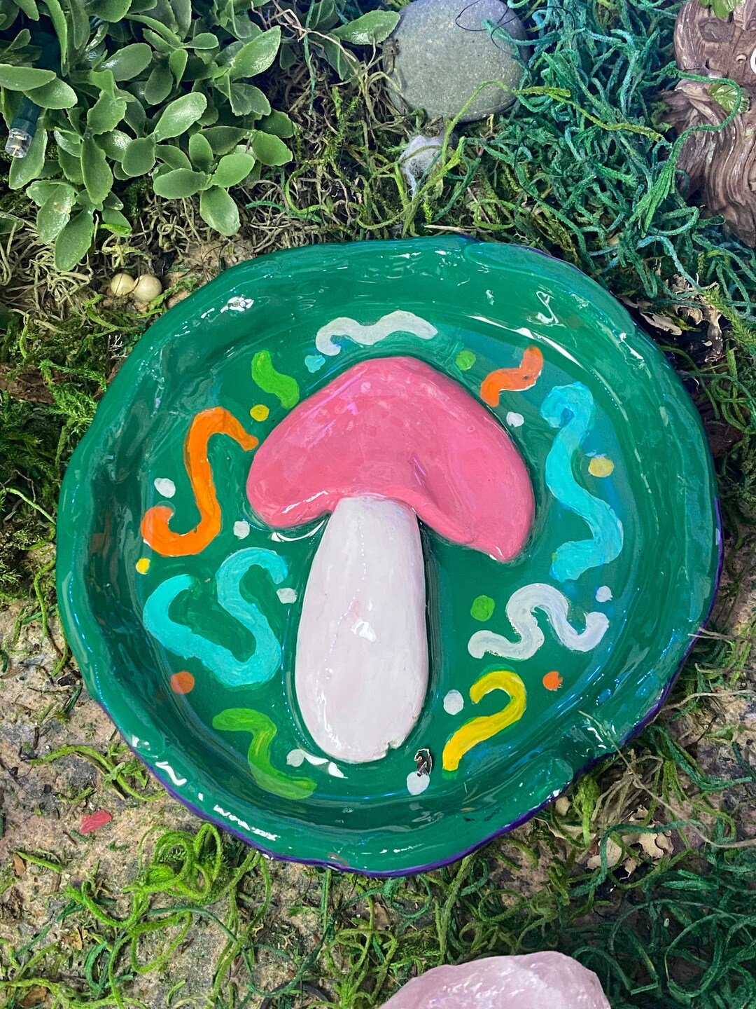 Pick Me Pink Mushroom Tray - Etsy