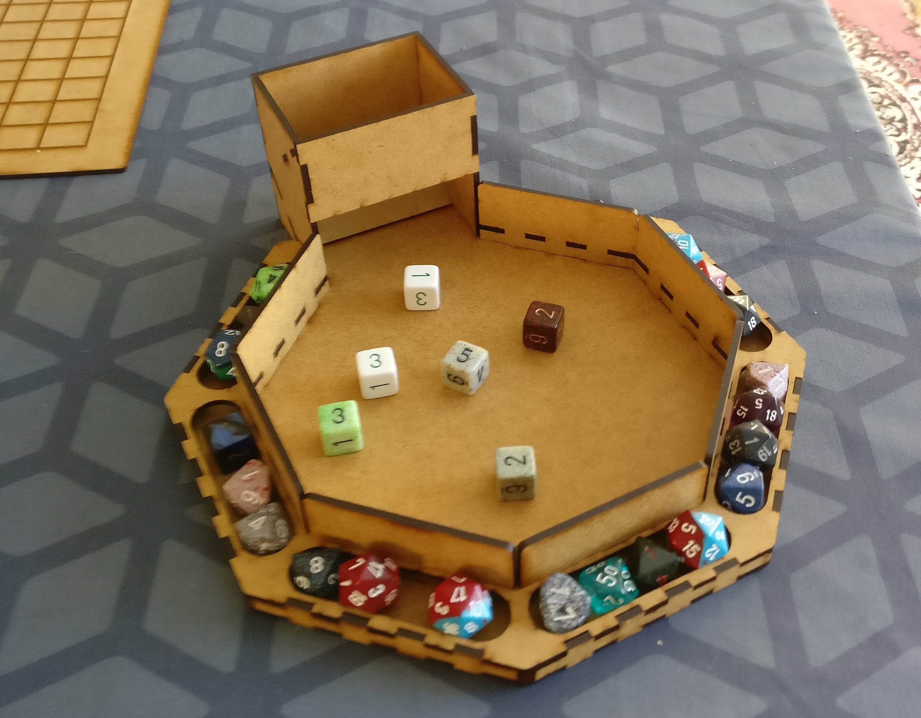 Dice Tray With Built-in Dice Tower and Dice Storage - Etsy