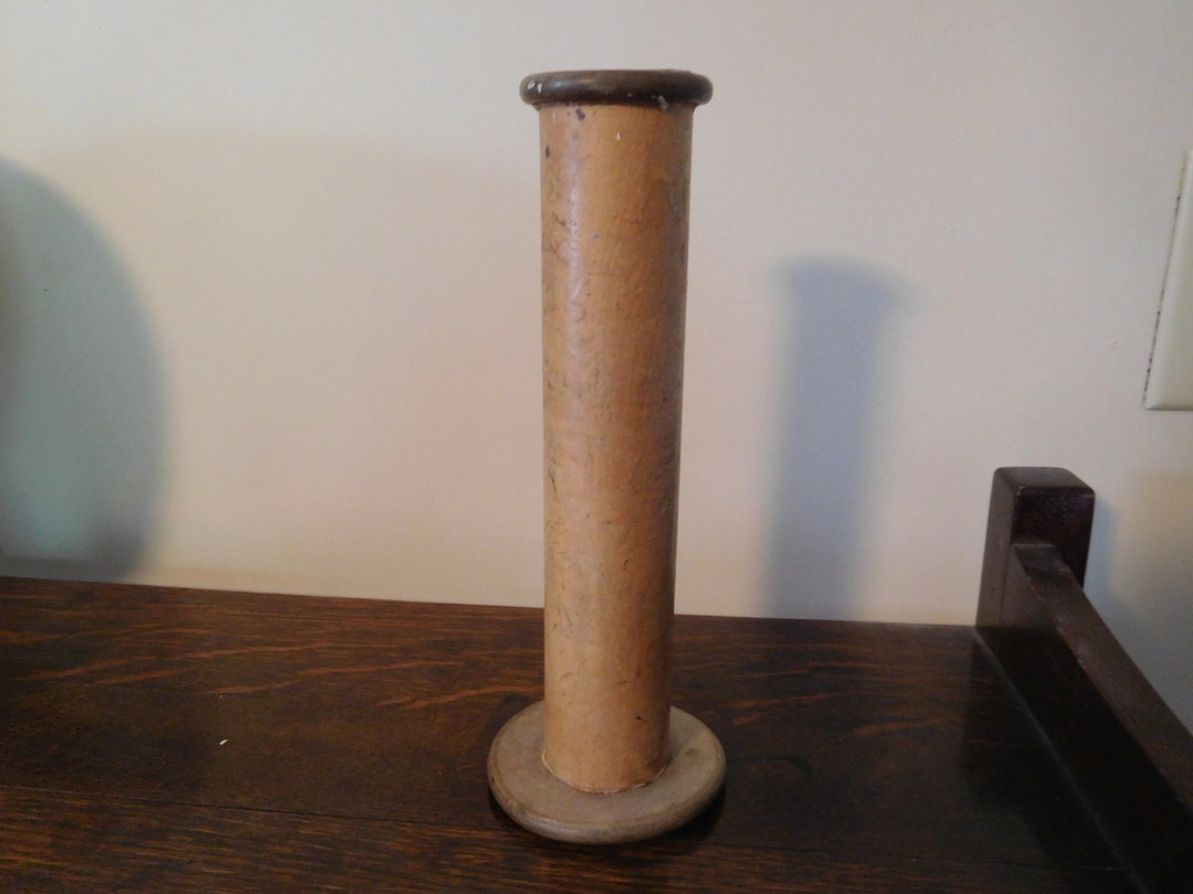 Spool Industrial Style Wooden Spool Weighted 8 3/4" T or Bobbit Candle ...