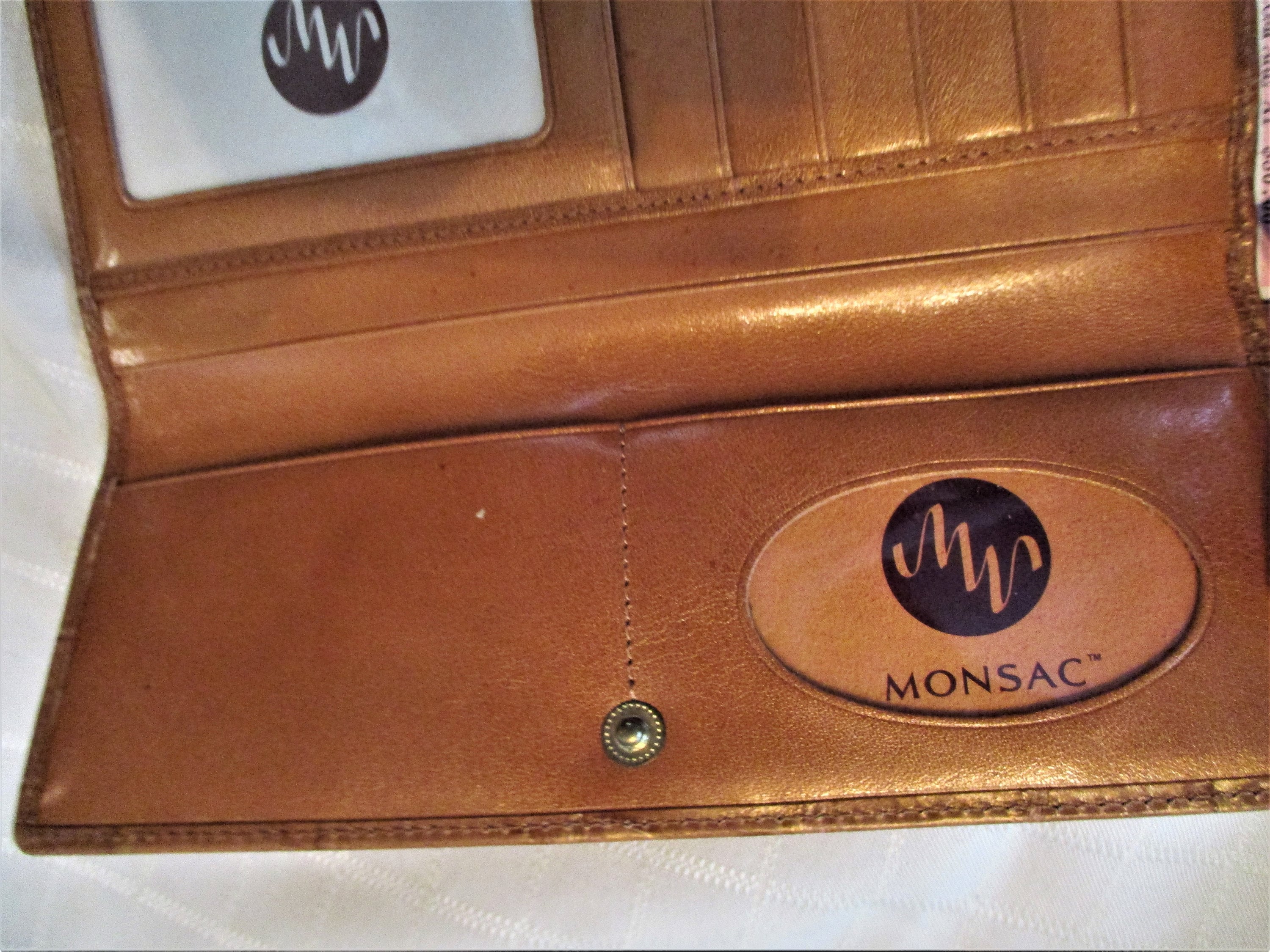 VINTAGE MONSAC Tri Fold Wallet Leather New With Tags - Etsy