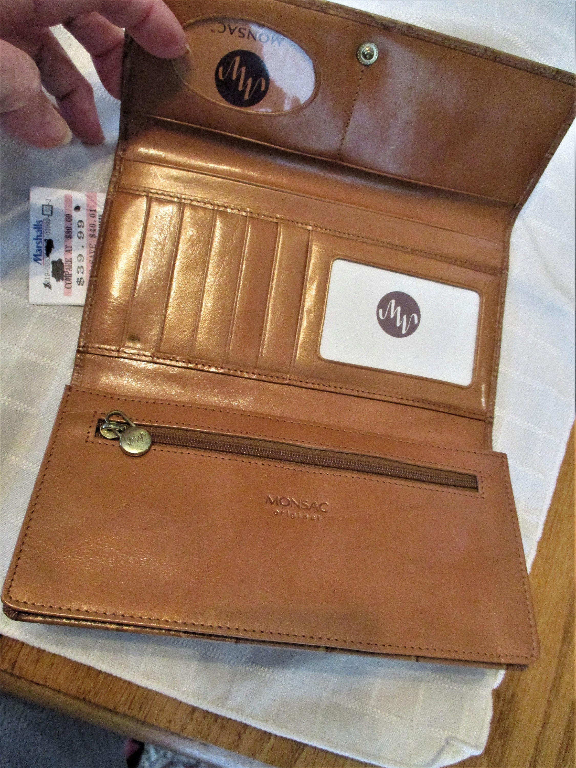 VINTAGE MONSAC Tri Fold Wallet Leather New With Tags - Etsy