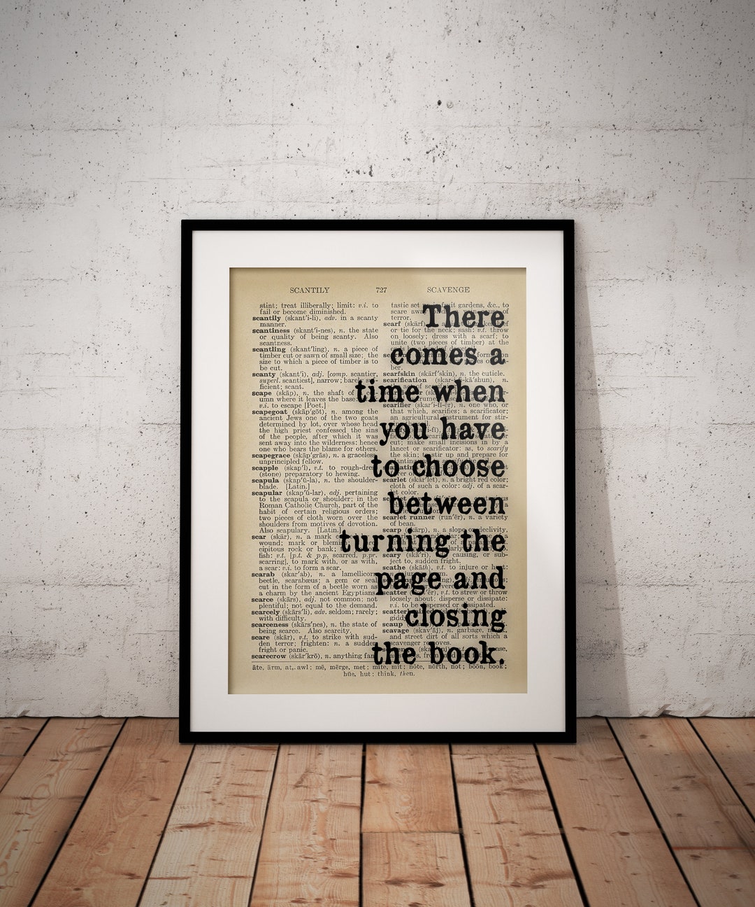 Book Lover Quote Print - Turn the Page or Close the Book Quotes - Gift ...