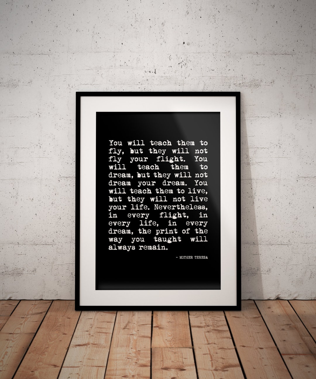 Teach Them to Fly Poem Print - Inspiring Quotes Poster - Etsy
