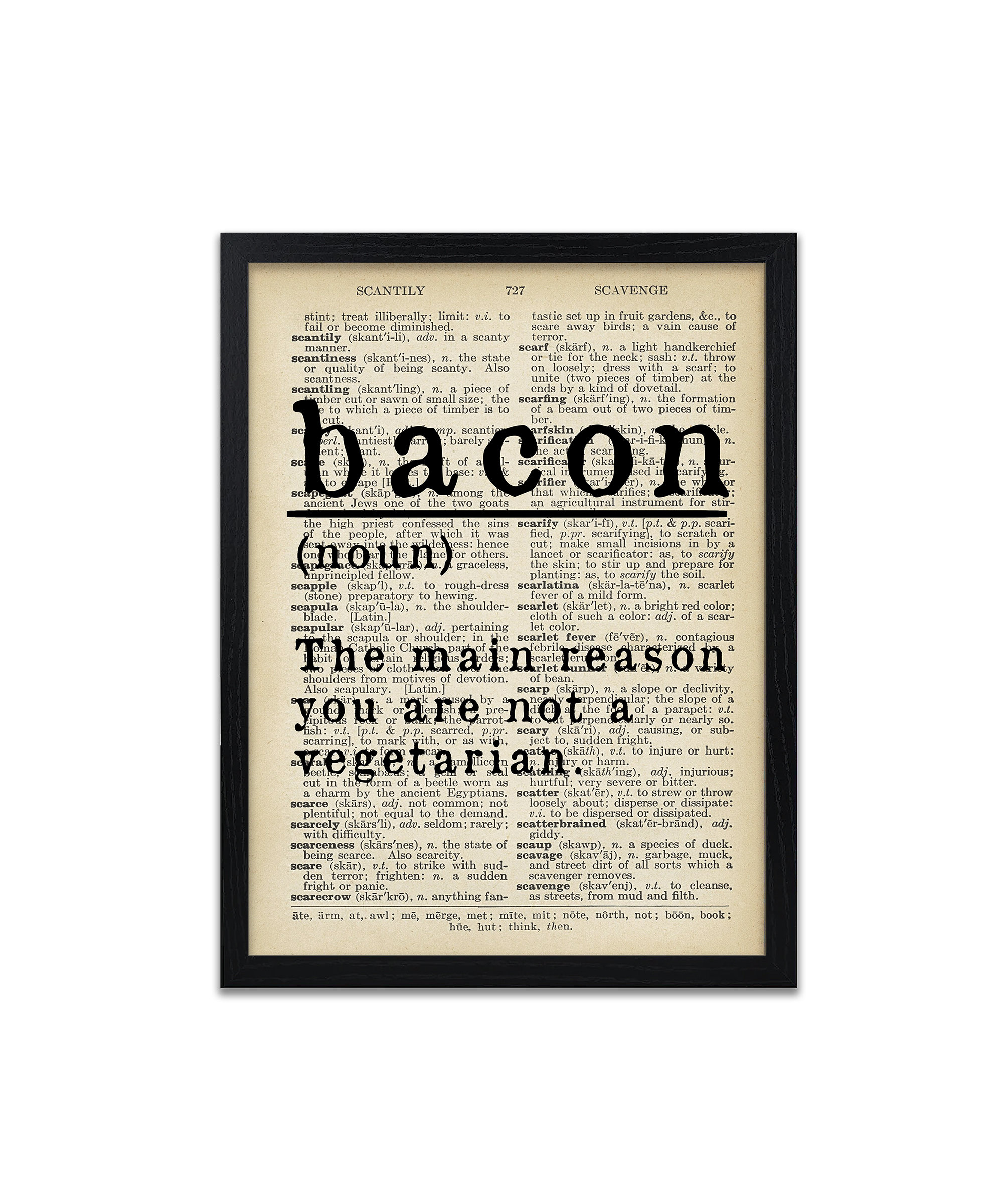 Bacon Definition Dictionary Definition Funny Definition | Etsy